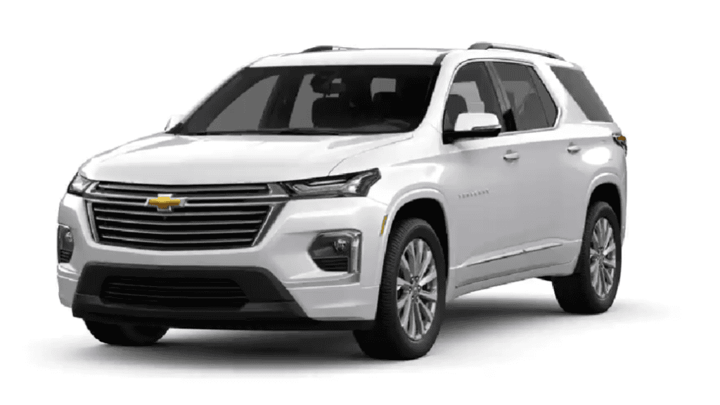 White Chevy Traverse 2023