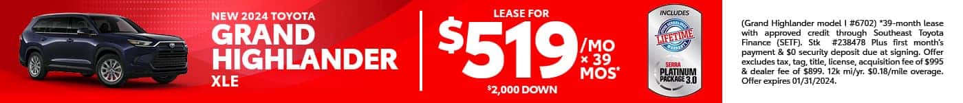 New Toyota Grand Highlander for Sale in Birmingham, AL