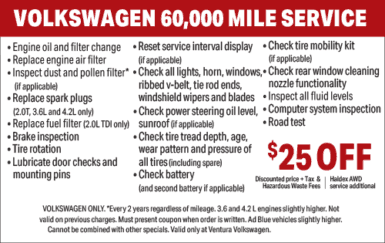 Volkswagen Service Coupons | Ventura Volkswagen in Ventura